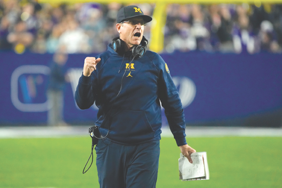 Mcihigan Wolverines head football coach Jim Harbaugh faces 4-game ...
